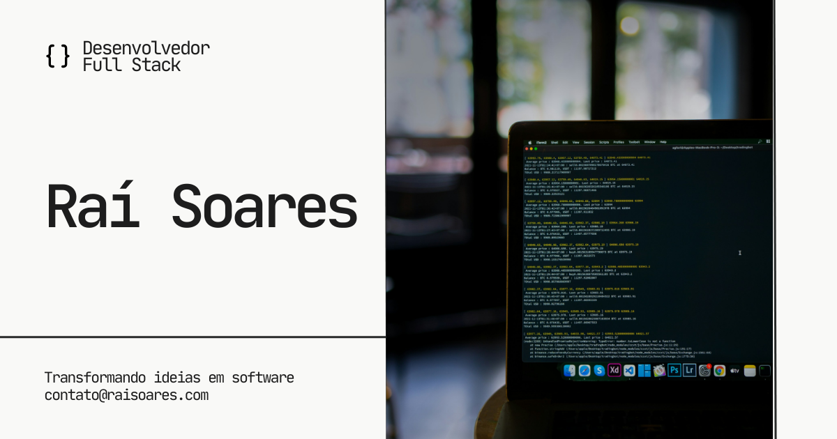 Raí Soares | Desenvolvedor Full Stack